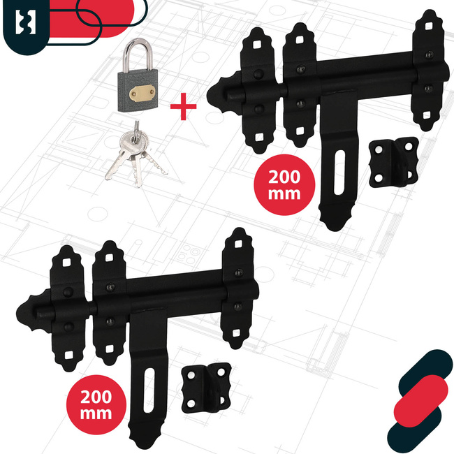 zăvorâre de garaj 200 mm pentru poarta de garaj cu lacăt | construcții ...