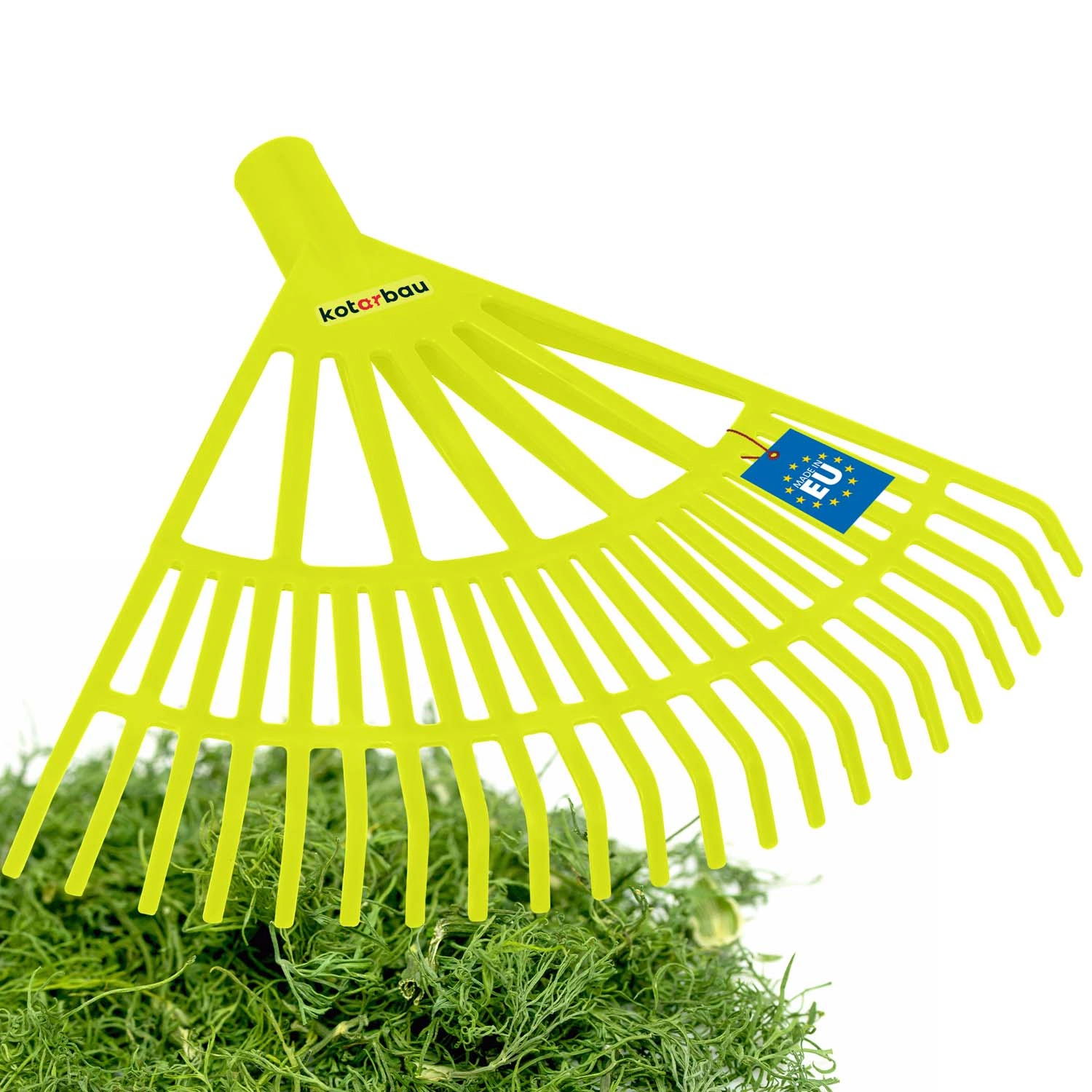 Greblă de grădină din plastic pentru frunze iarbă 44 cm - Culoare verde ...