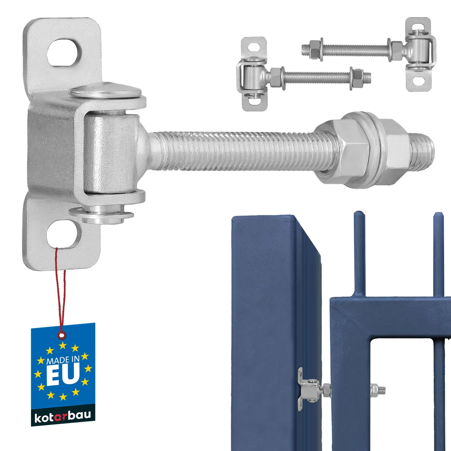 Balamale reglabile pentru porți pliabile m12 115 mm - set de 2 bucăți ...