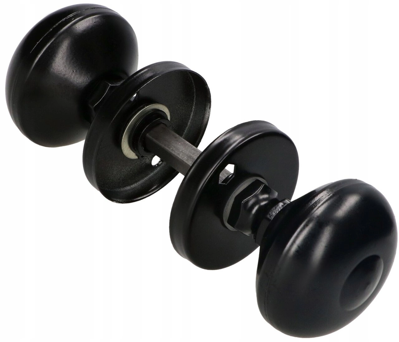 Mâner rotativ ușă rotund pentru porți uși - Culoare neagră negru ...