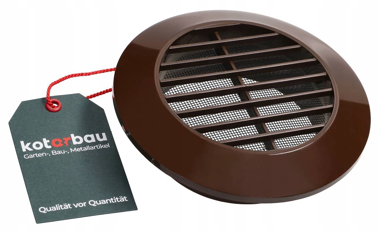 Grilaj ventilație rotund cu plasă fi100 plastic - Culoare maro maro ...