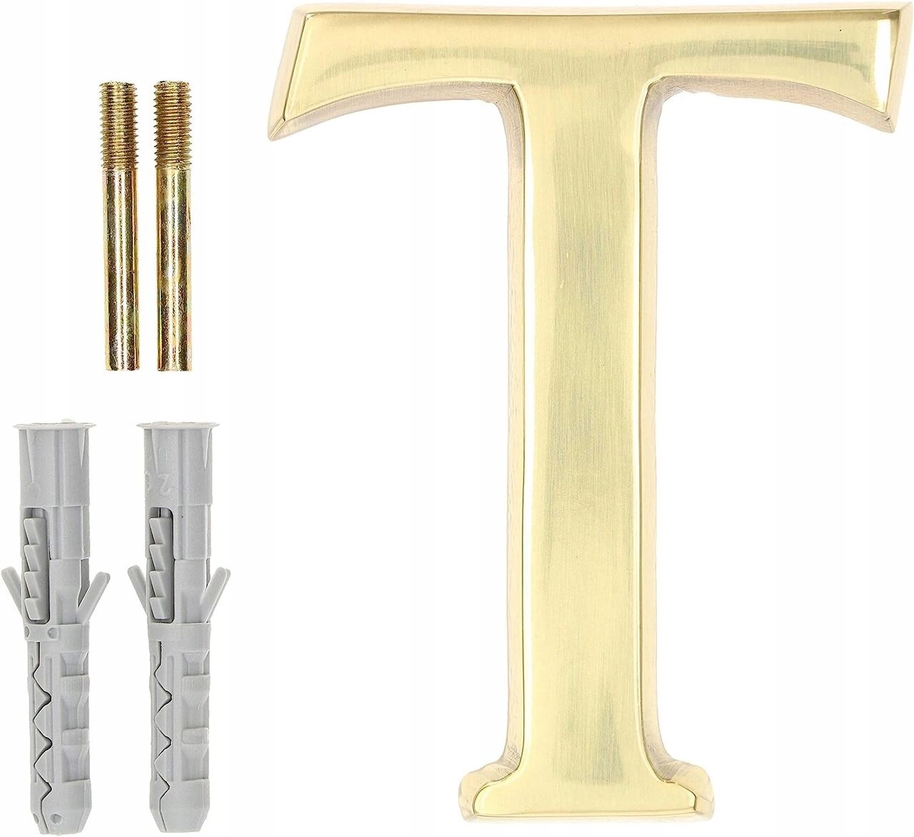Scrisoare pentru ușa casei elevație "t" 10cm alamă T | Construcții ...