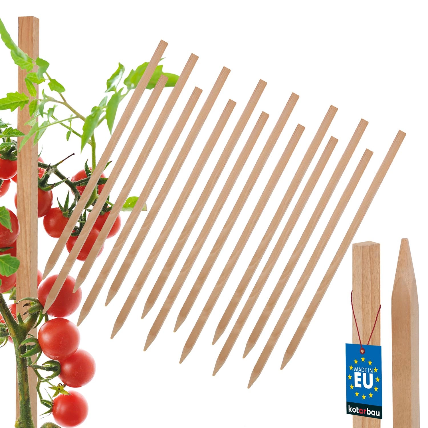 Tăruși de grădină din lemn pentru roșii legume 40 cm set de 15 buc. 40 ...