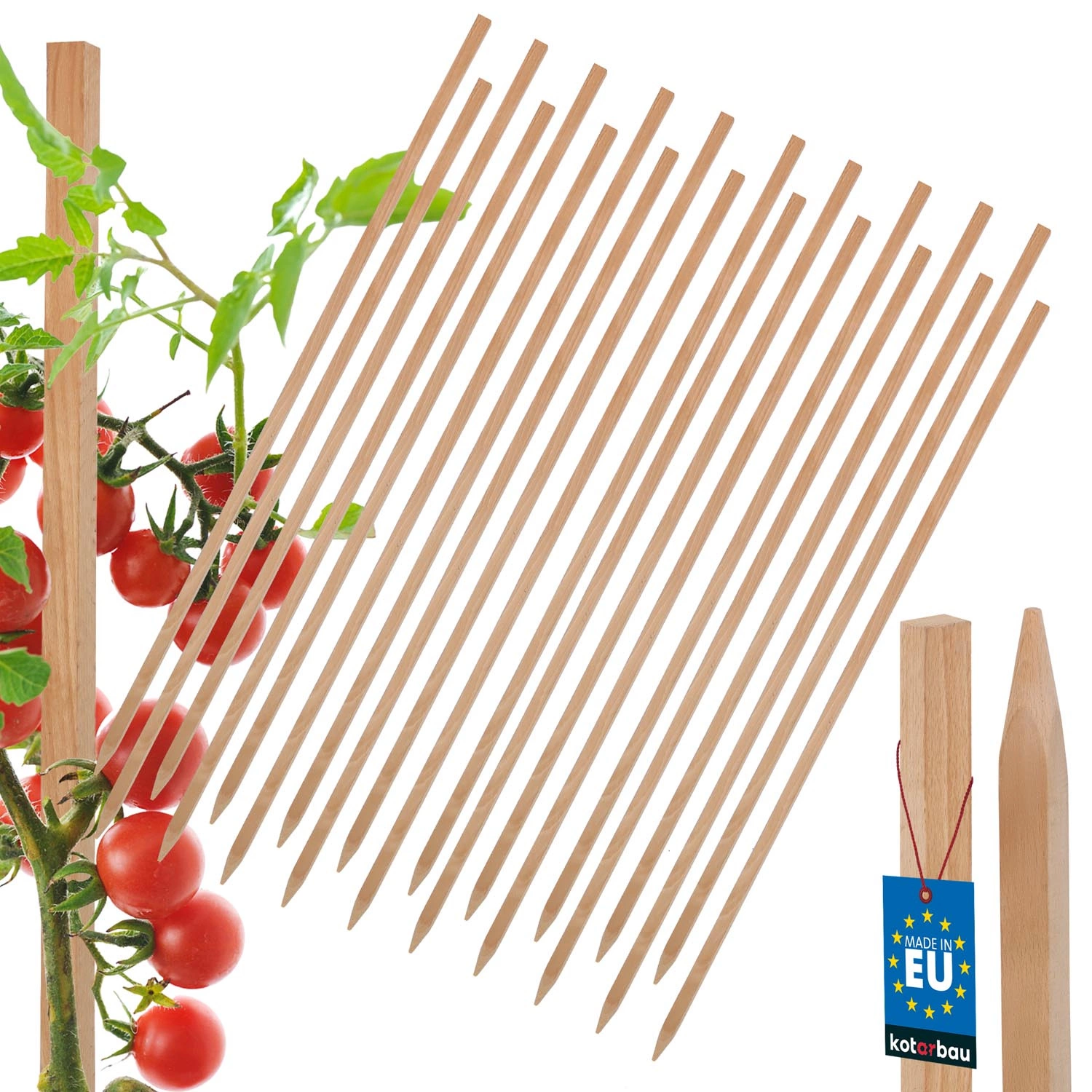 Tăruși de grădină din lemn pentru roșii legume 80 cm set de 20 buc. 80 ...