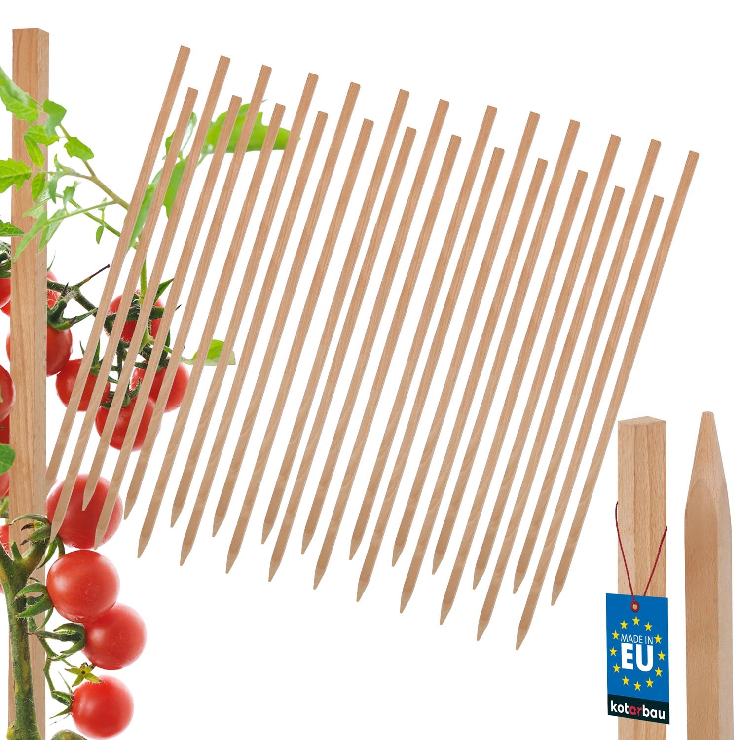 Tăruși de grădină din lemn pentru roșii legume 60 cm set de 25 buc. 60 ...