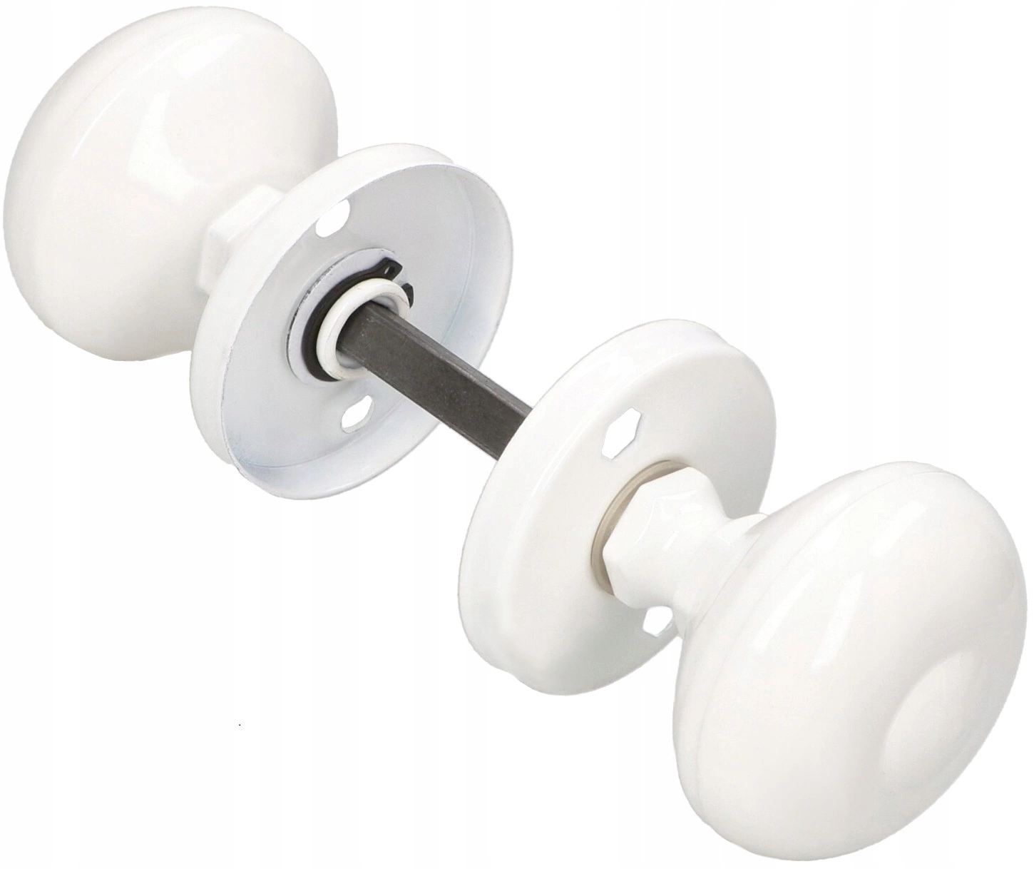 Mâner rotativ ușă rotund pentru porți uși - Culoare albă alb ...