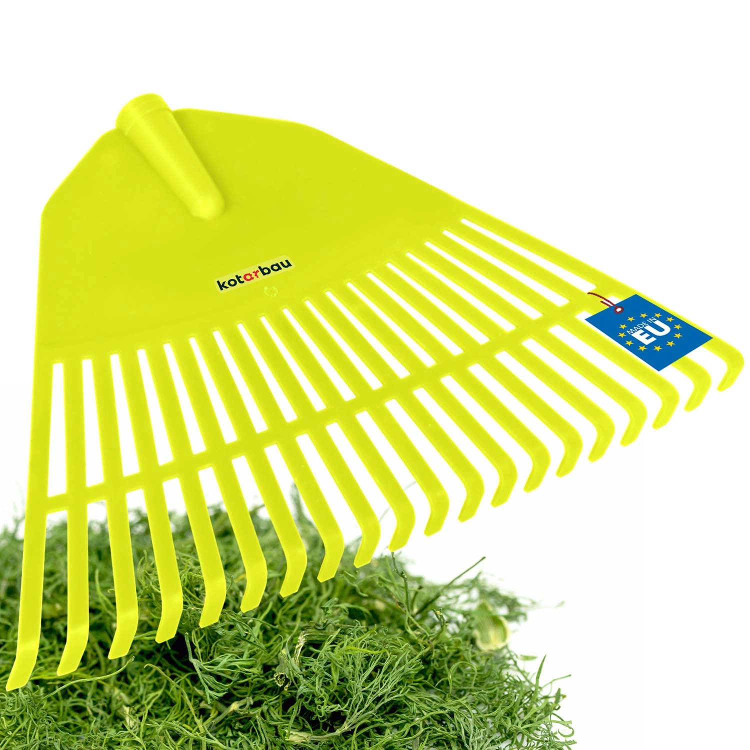 Greblă de grădină din plastic pentru frunze iarbă 45 cm - Culoare verde ...