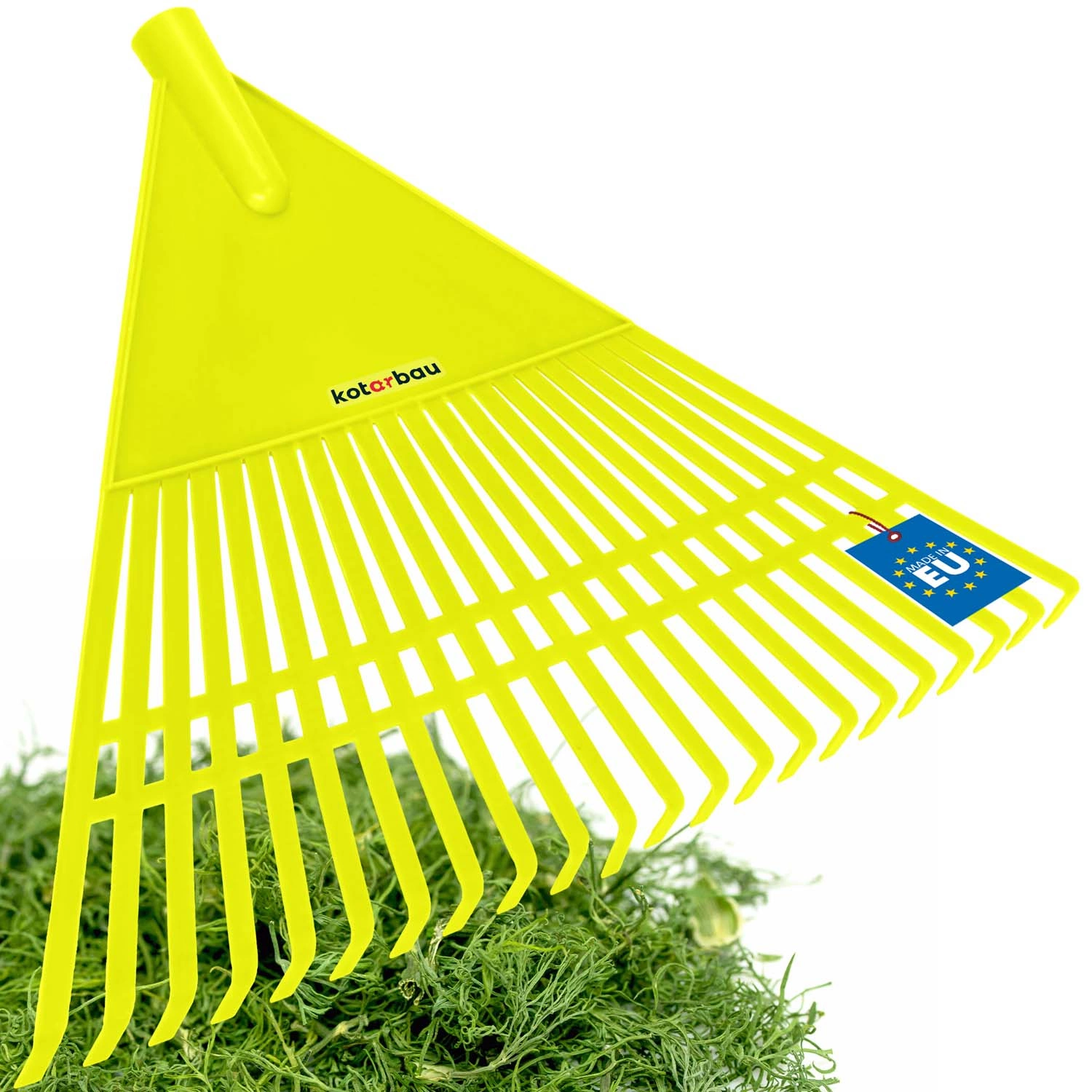 Greblă de grădină din plastic pentru frunze iarbă 55 cm - Culoare verde ...
