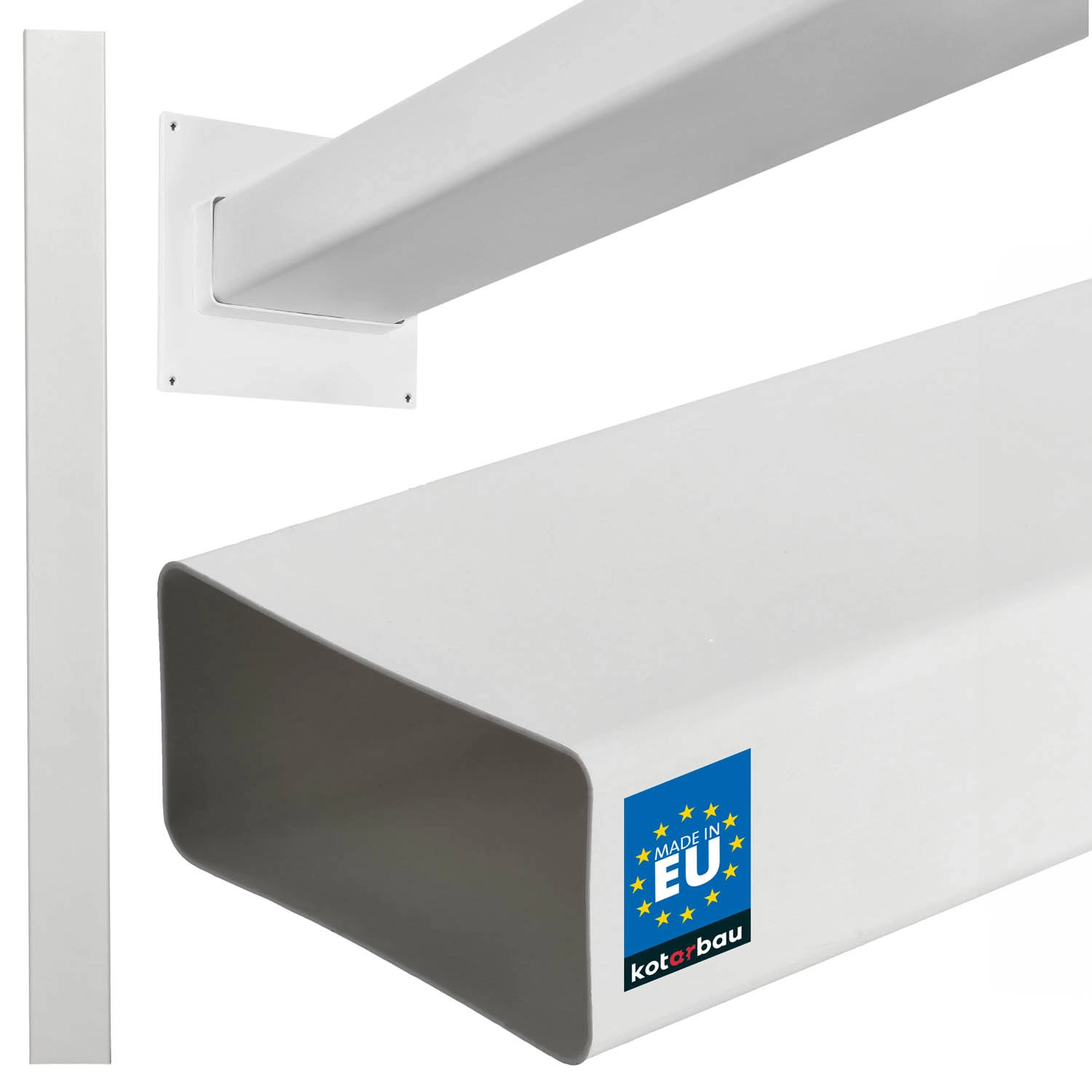 Conductă de ventilație pentru cabluri plate 120x60 alb 150cm 150 cm ...